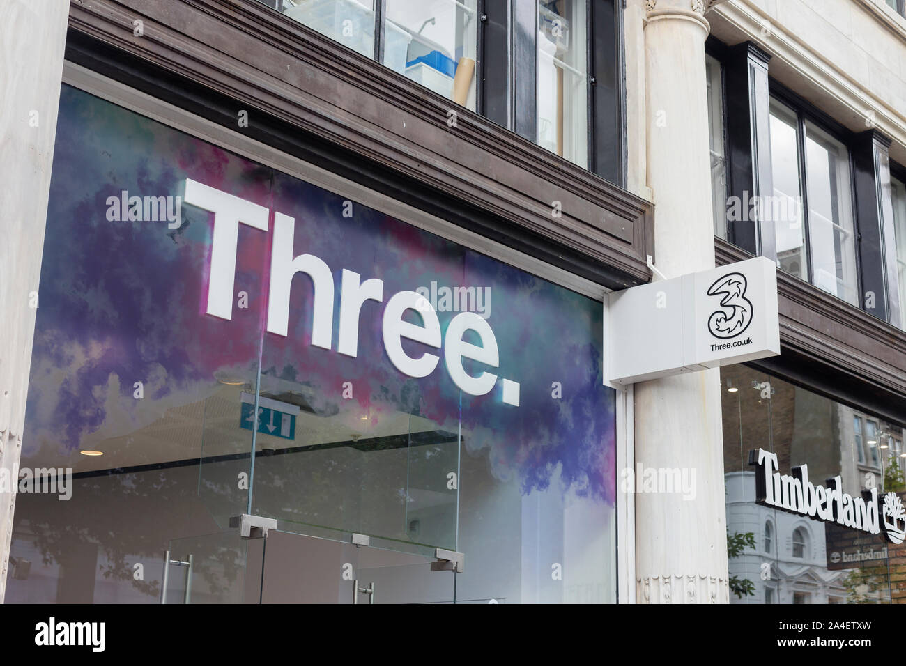 Three sign logo, London, England Stock Photo - Alamy