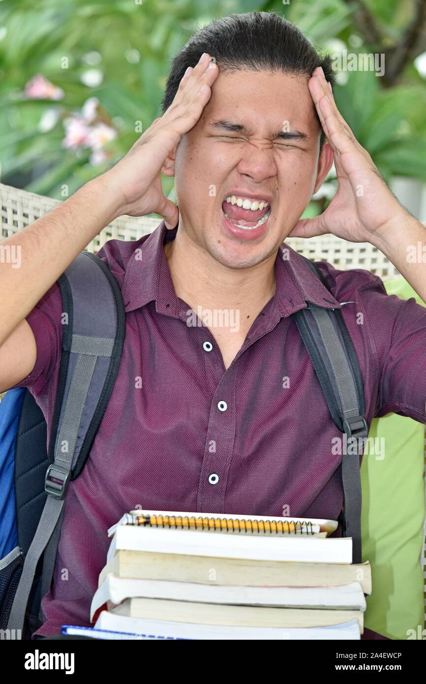 Distraught male student hi-res stock photography and images - Alamy