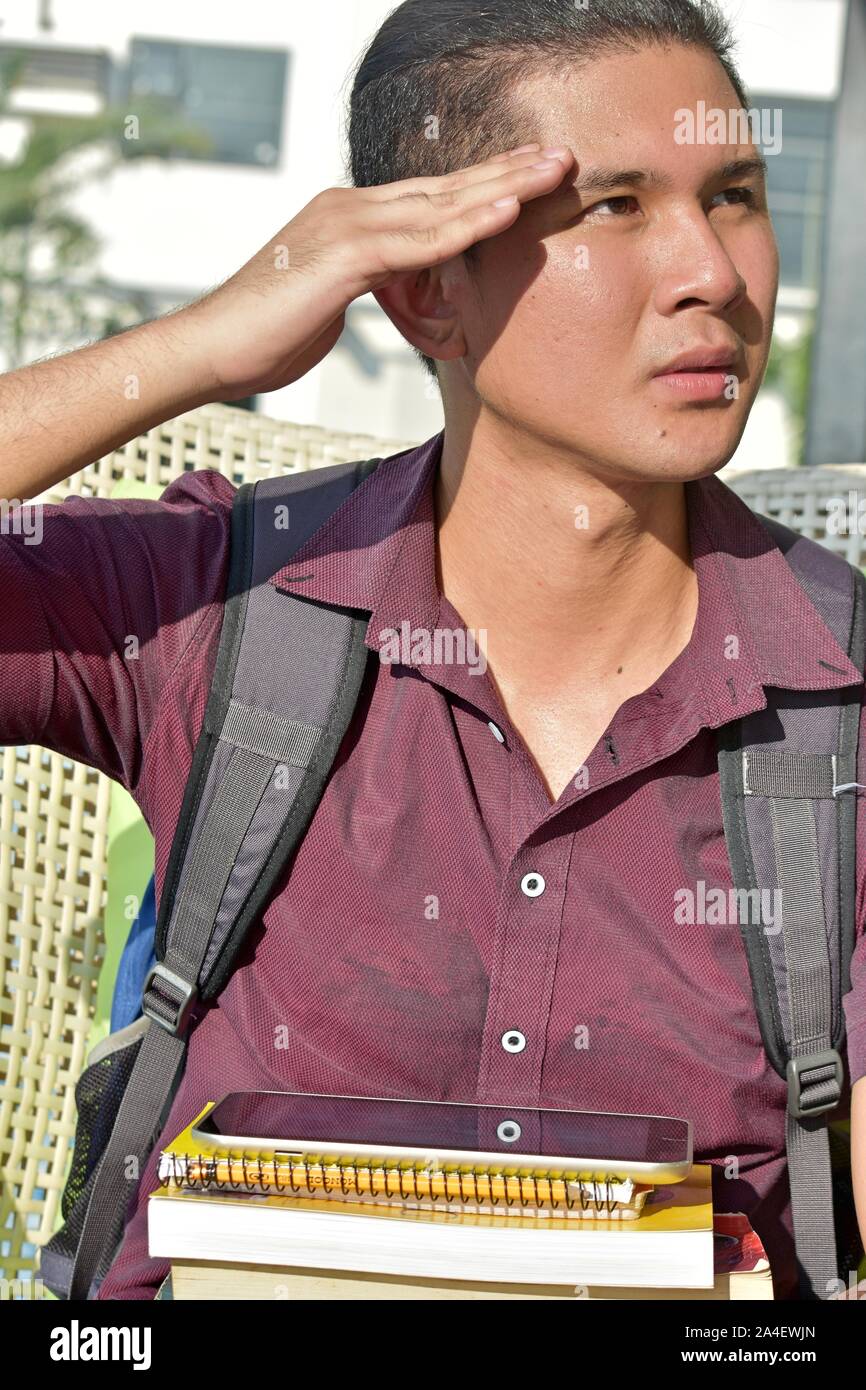 Boy Student Saluting Stock Photo - Alamy