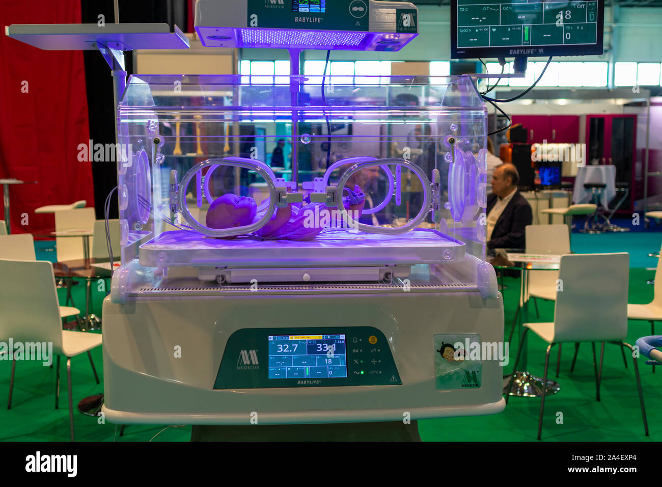 BUDAPEST, HUNGARY / OCTOBER 09, 2019: Hungaromed medical technology ...