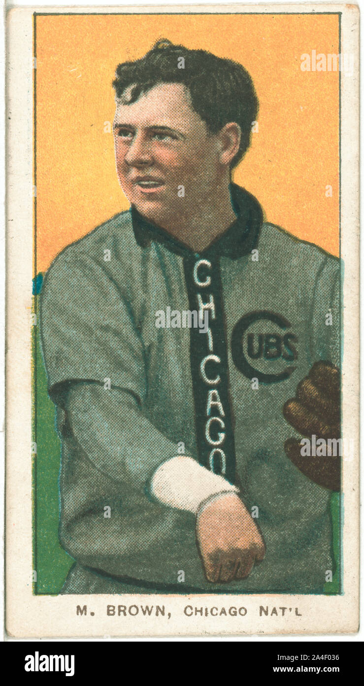 Three Finger Brown, Chicago Cubs, baseball card portrait Stock Photo ...
