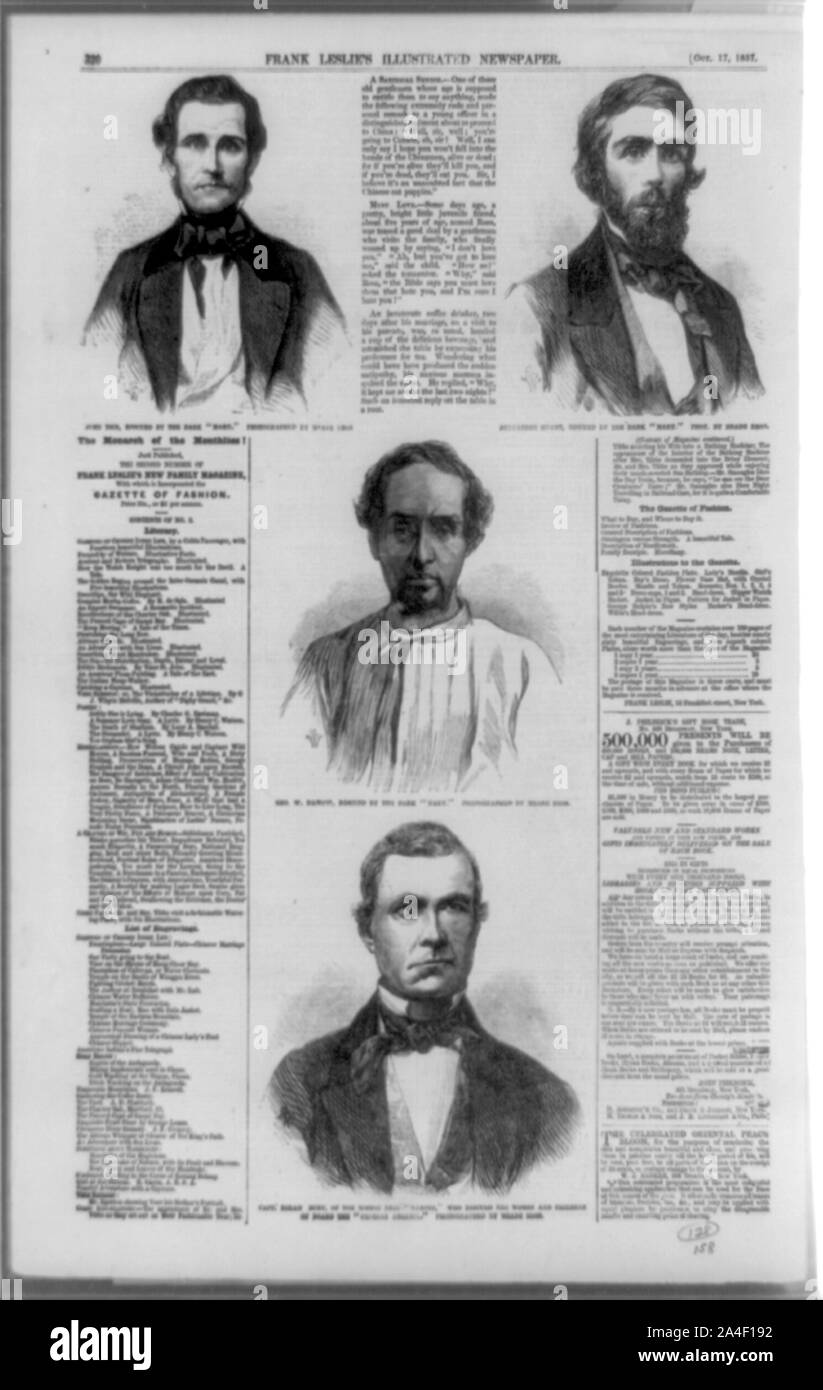 Three portraits of men rescued from the Central America, by the bark ...
