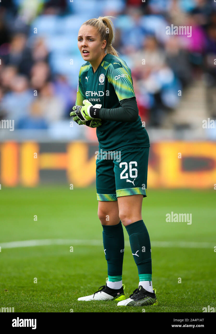 Manchester City Women's keeper Ellie Roebuck during the FA Women's ...