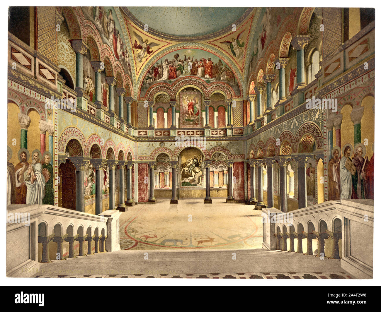 Throne room, Neuschwanstein Castle, Upper Bavaria, Germany Stock Photo ...