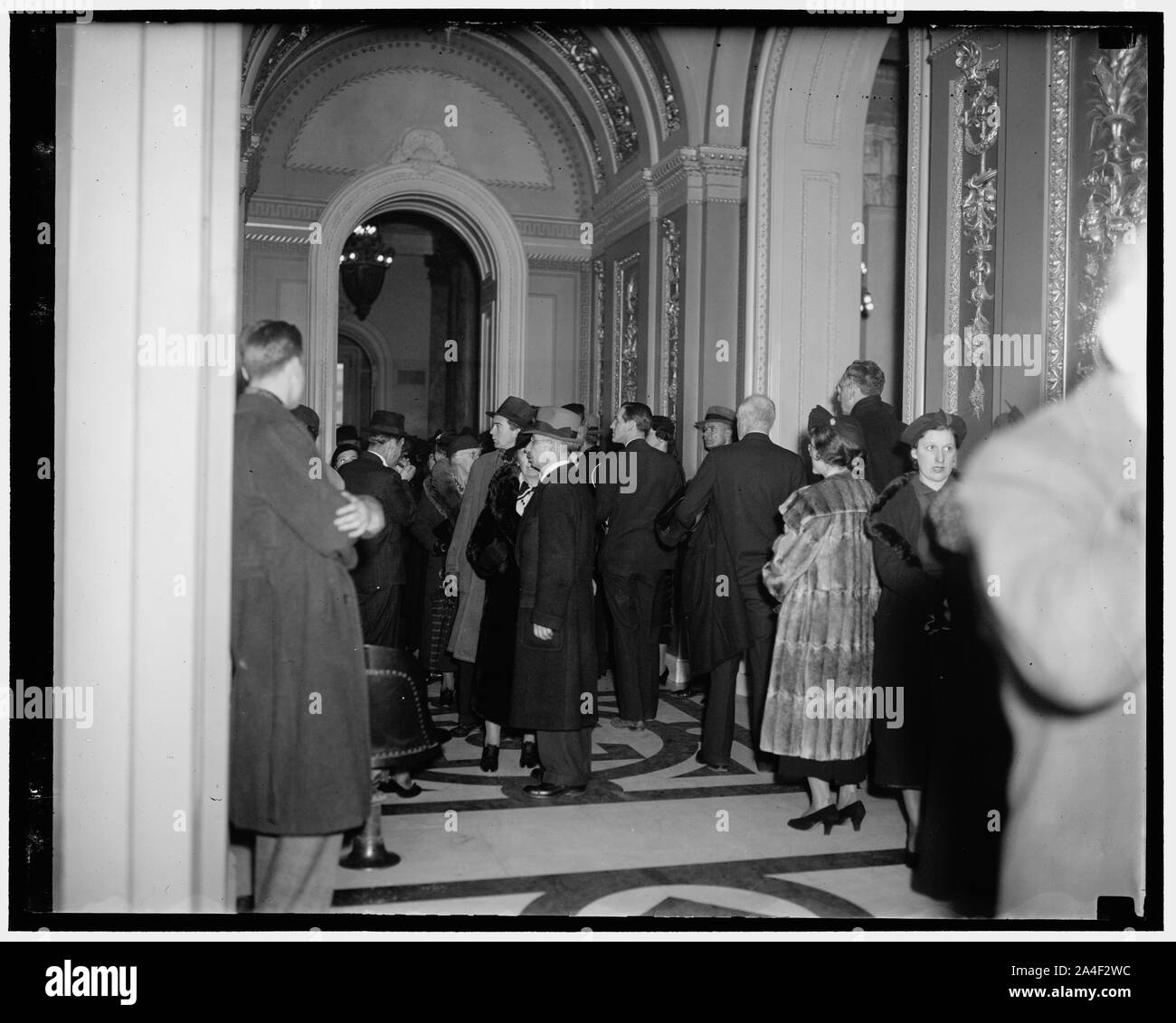 Crowd people waiting outside capitol hi-res stock photography and ...