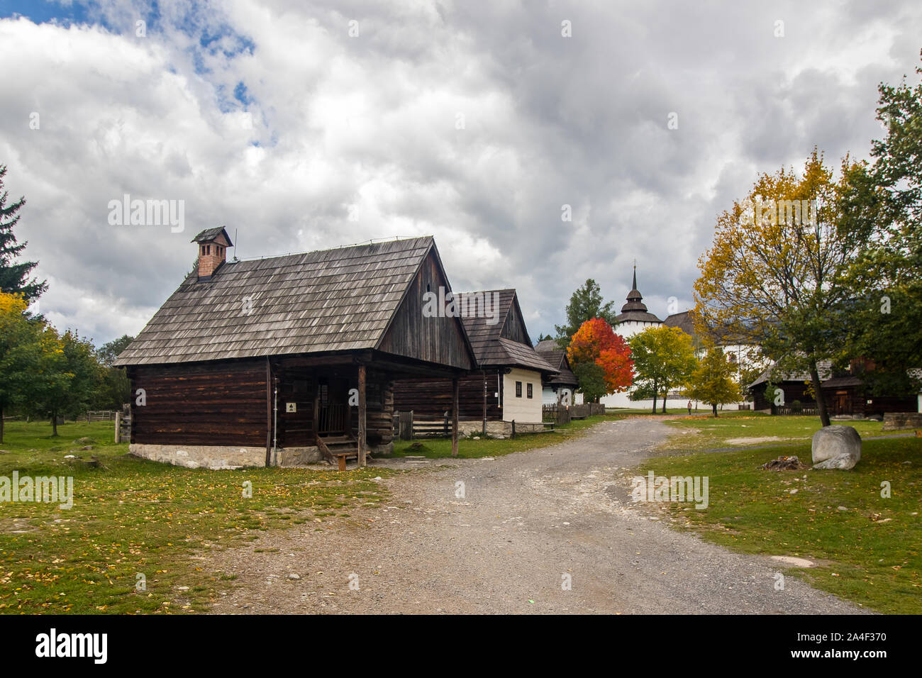 Old traditional rural architecture in village Pribylina, Slovakia ...