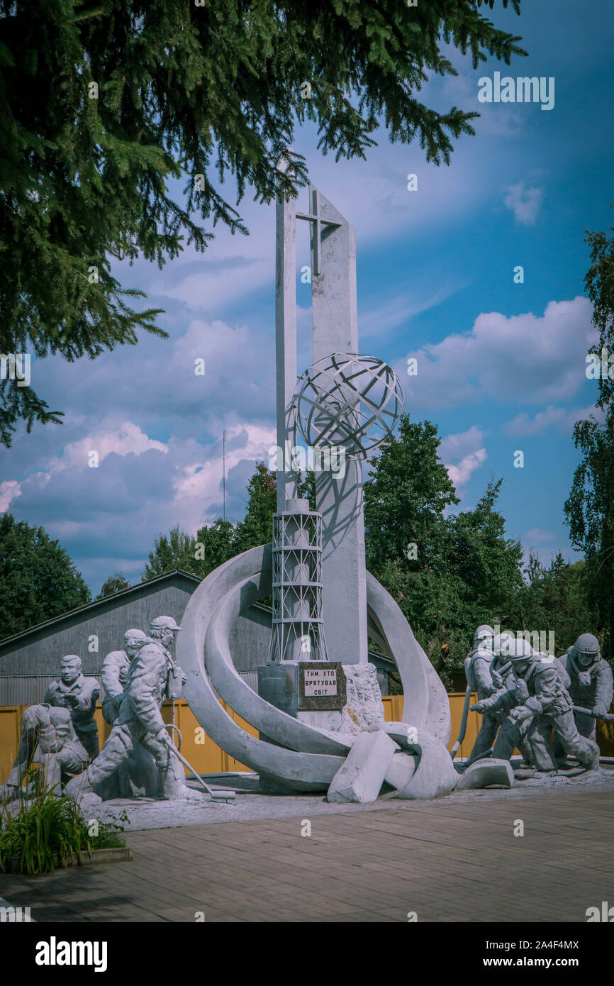 Monument to those who saved the world in Chernobyl Stock Photo - Alamy