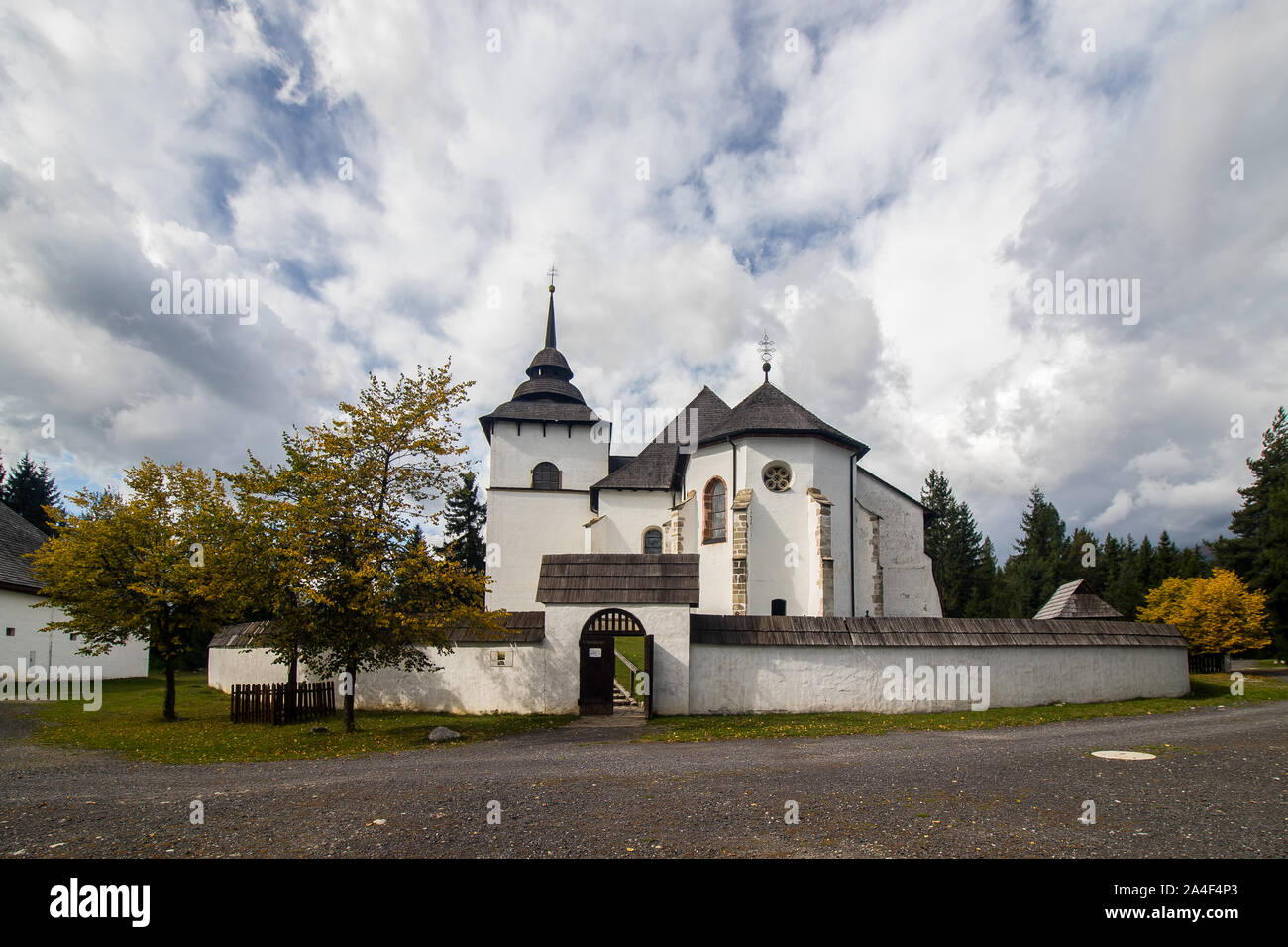 Old traditional rural architecture in village Pribylina, Slovakia ...