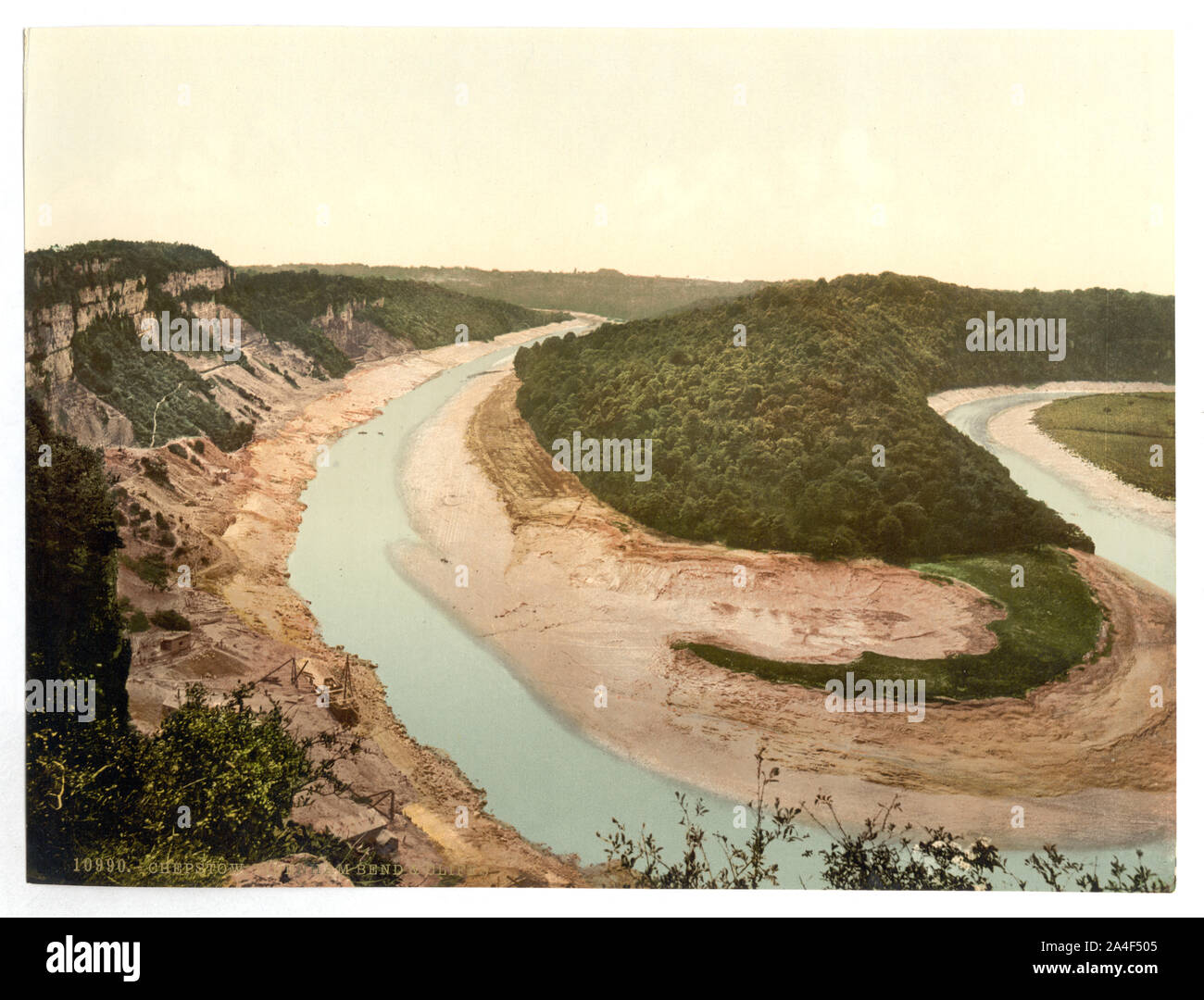 Tidenham bend and cliffs, Chepstow, Wales Stock Photo - Alamy