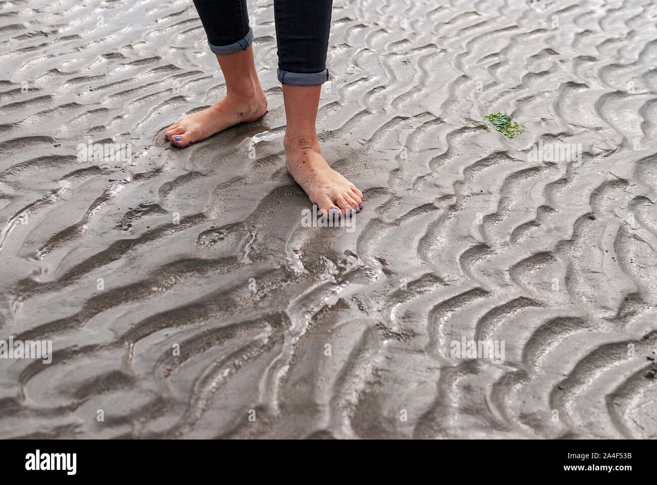 Female footprint hi-res stock photography and images - Alamy