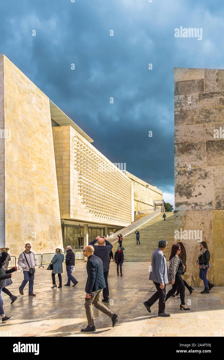 The 21st-century Parliament House in Valletta, one of the most modern ...