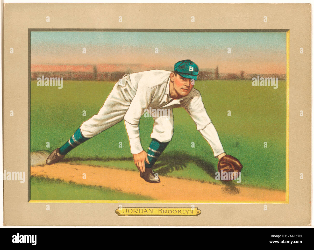 Tim Jordan, Brooklyn Superbas, baseball card portrait Stock Photo - Alamy