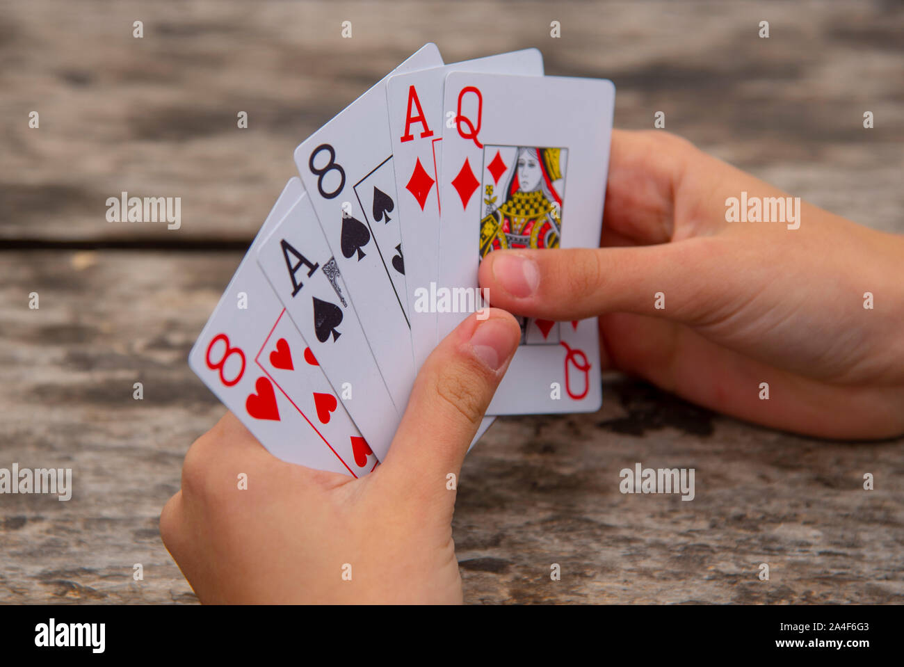 Poker hands set hi-res stock photography and images - Alamy