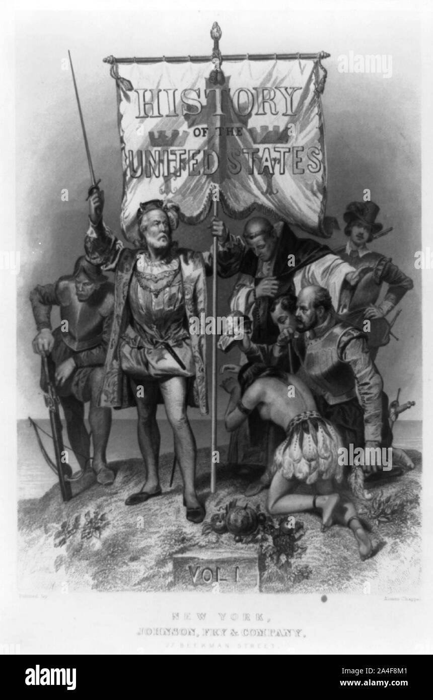 Title page of History of the United States, vol. I, showing Christopher ...