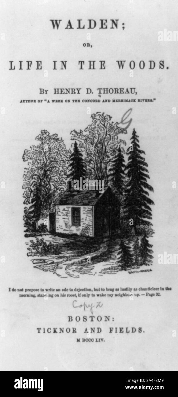 Thoreau walden hi-res stock photography and images - Alamy