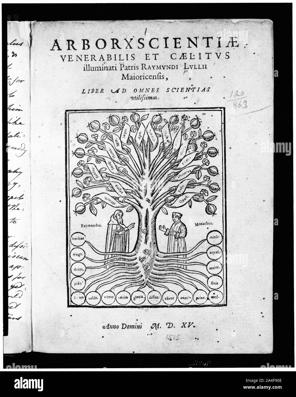 Title page with illustration showing the tree of knowledge Stock Photo ...