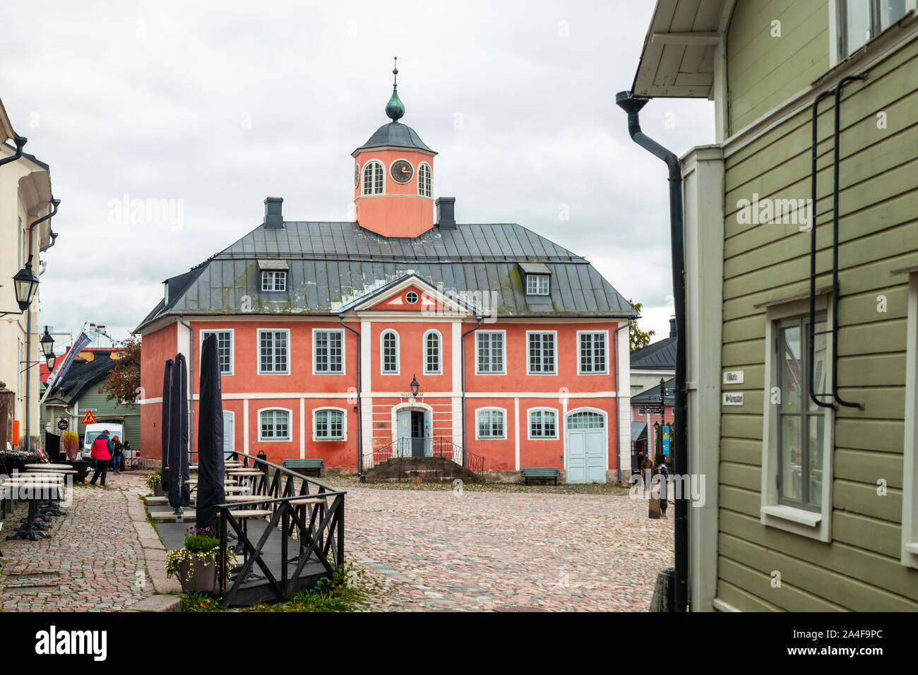 Porvoo, Finland - 2 October 2019: Street of Old Porvoo, Finland ...