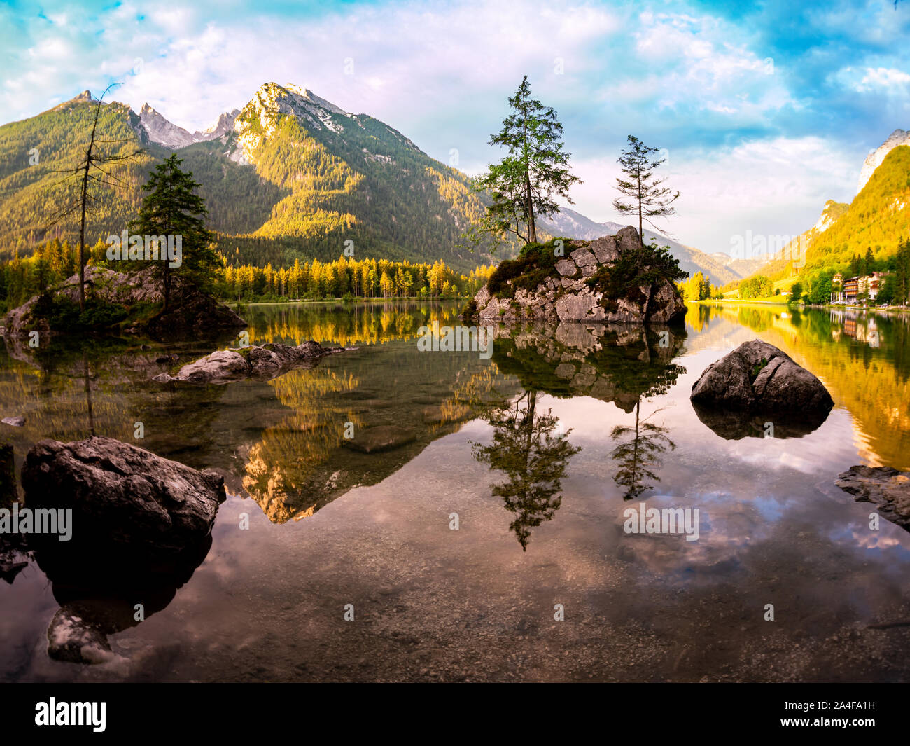 Hintersee in the Berchtesgaden Alps Stock Photo - Alamy