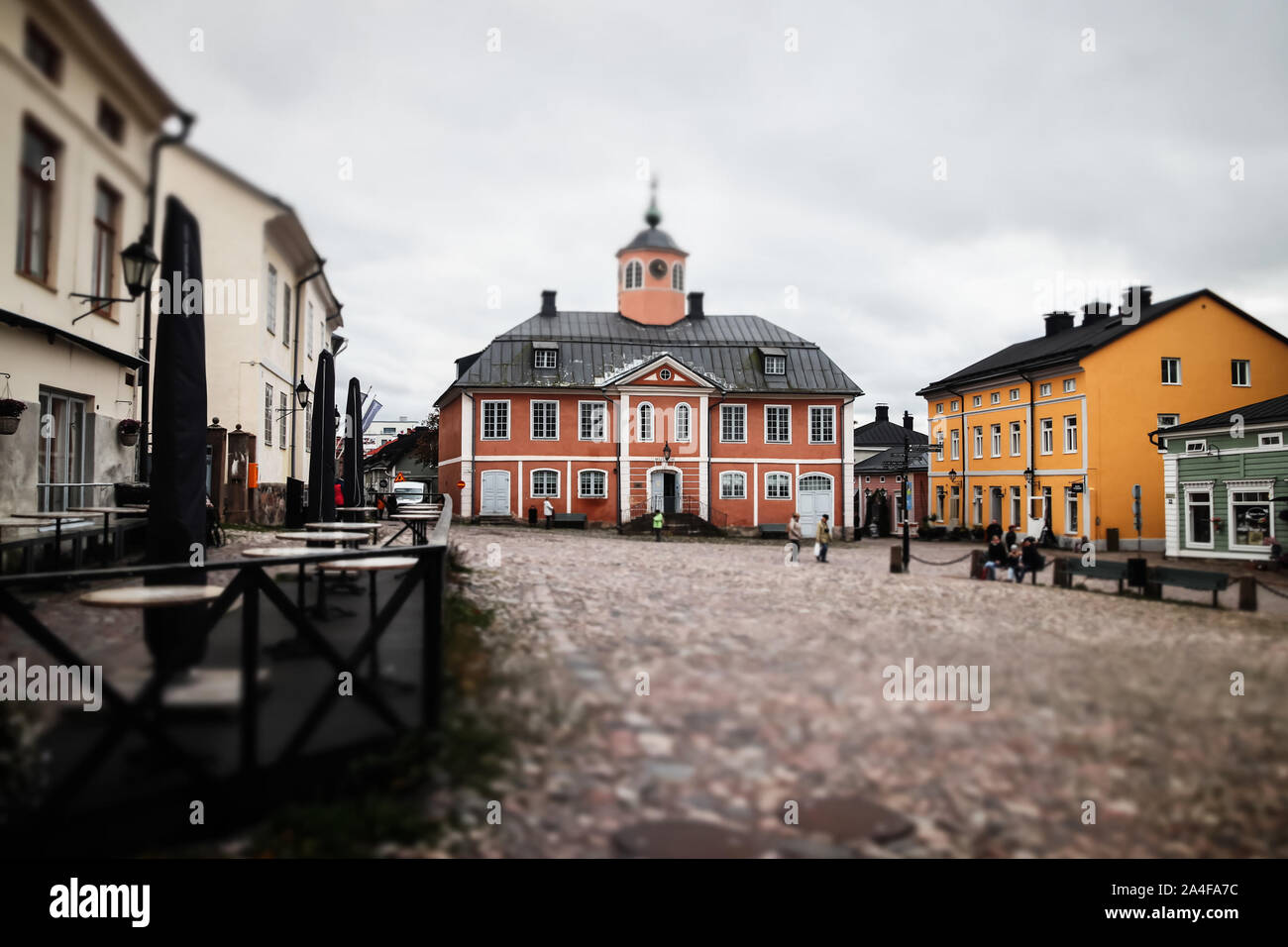 Porvoo, Finland - 2 October 2019: Street of Old Porvoo, Finland ...