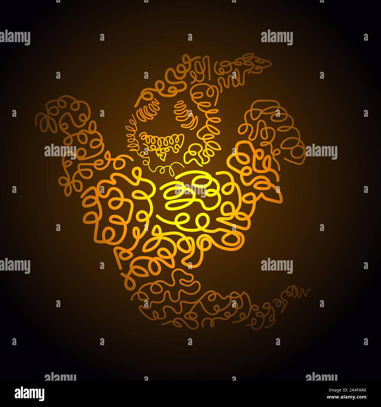 illustration of ghost for halloween night celebration. hand drawing art ...