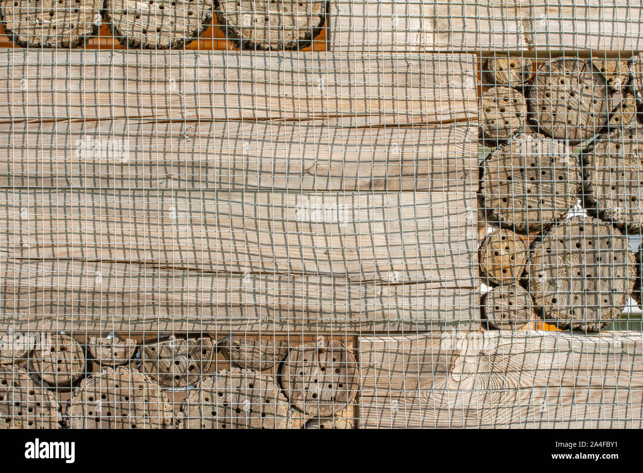 Wooden home or shelters for insects. Horizontal photo. Shelter for wild ...