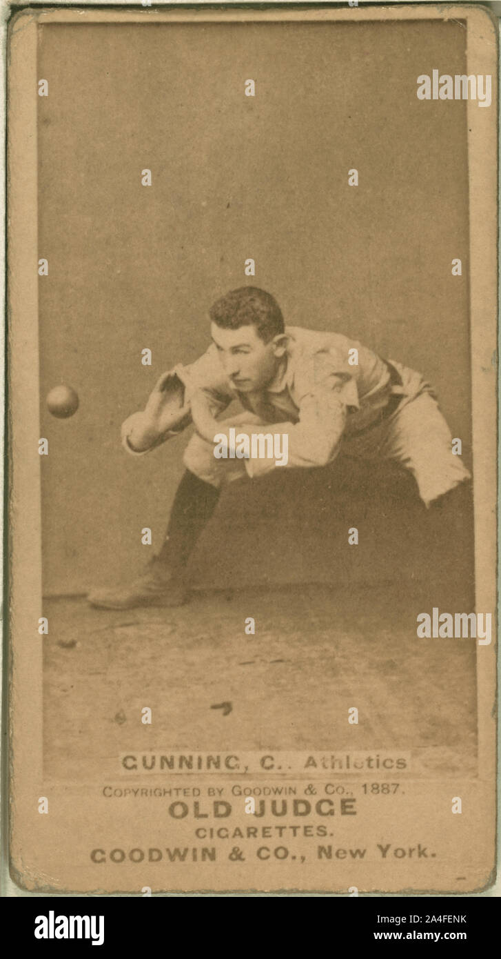 Tom Gunning, Philadelphia Athletics, baseball card portrait Stock Photo ...