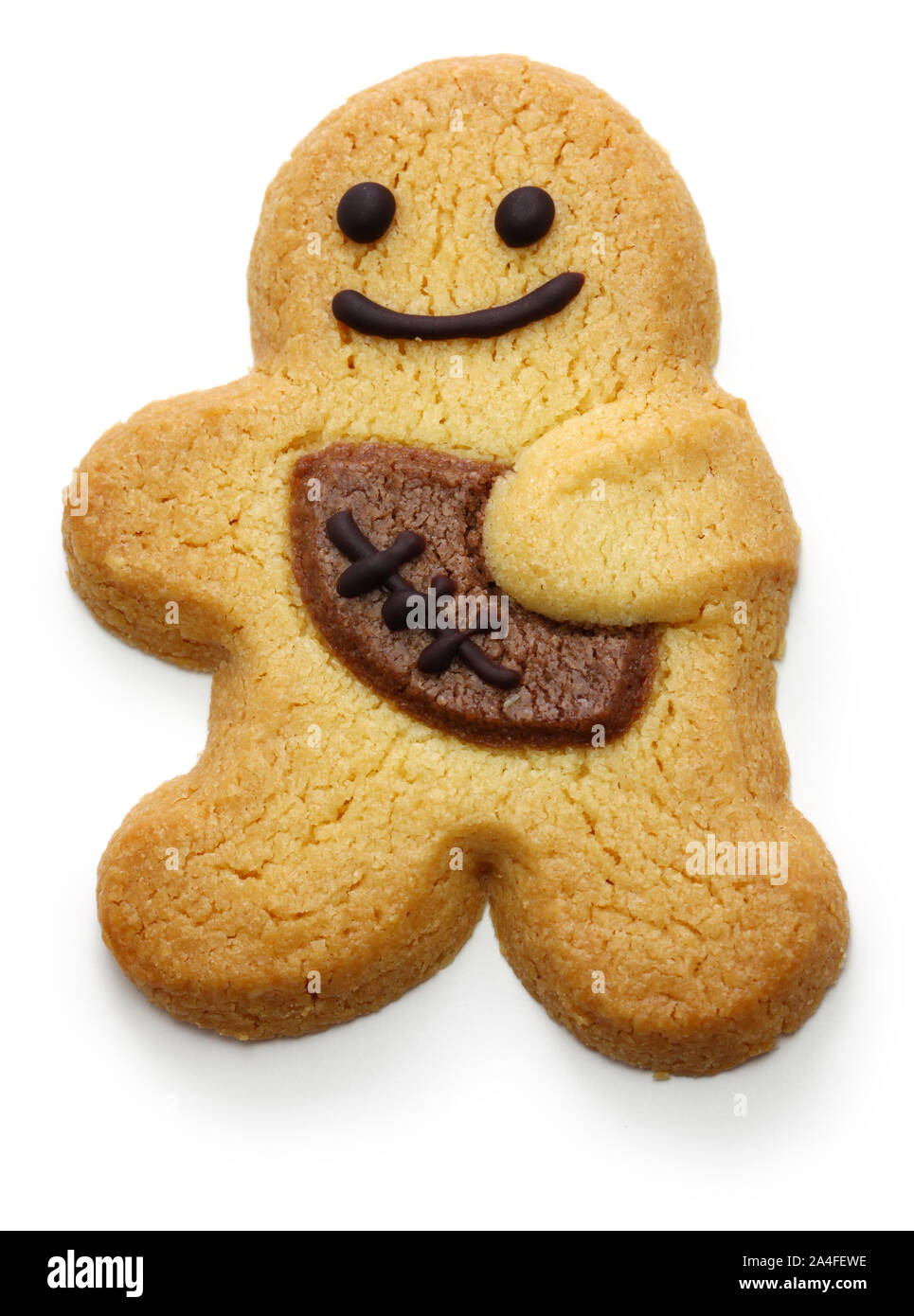 gingerbread rugby man isolated on white background Stock Photo - Alamy