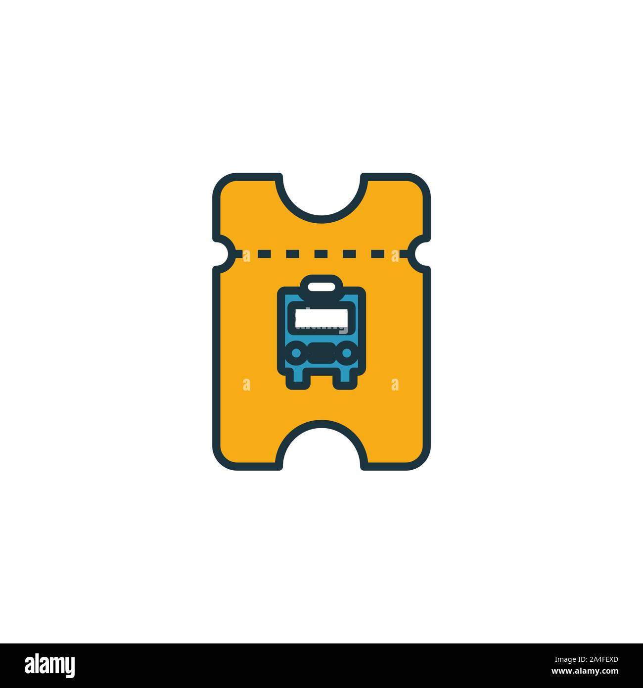 Transport Ticket outline icon. Thin style design from city elements ...