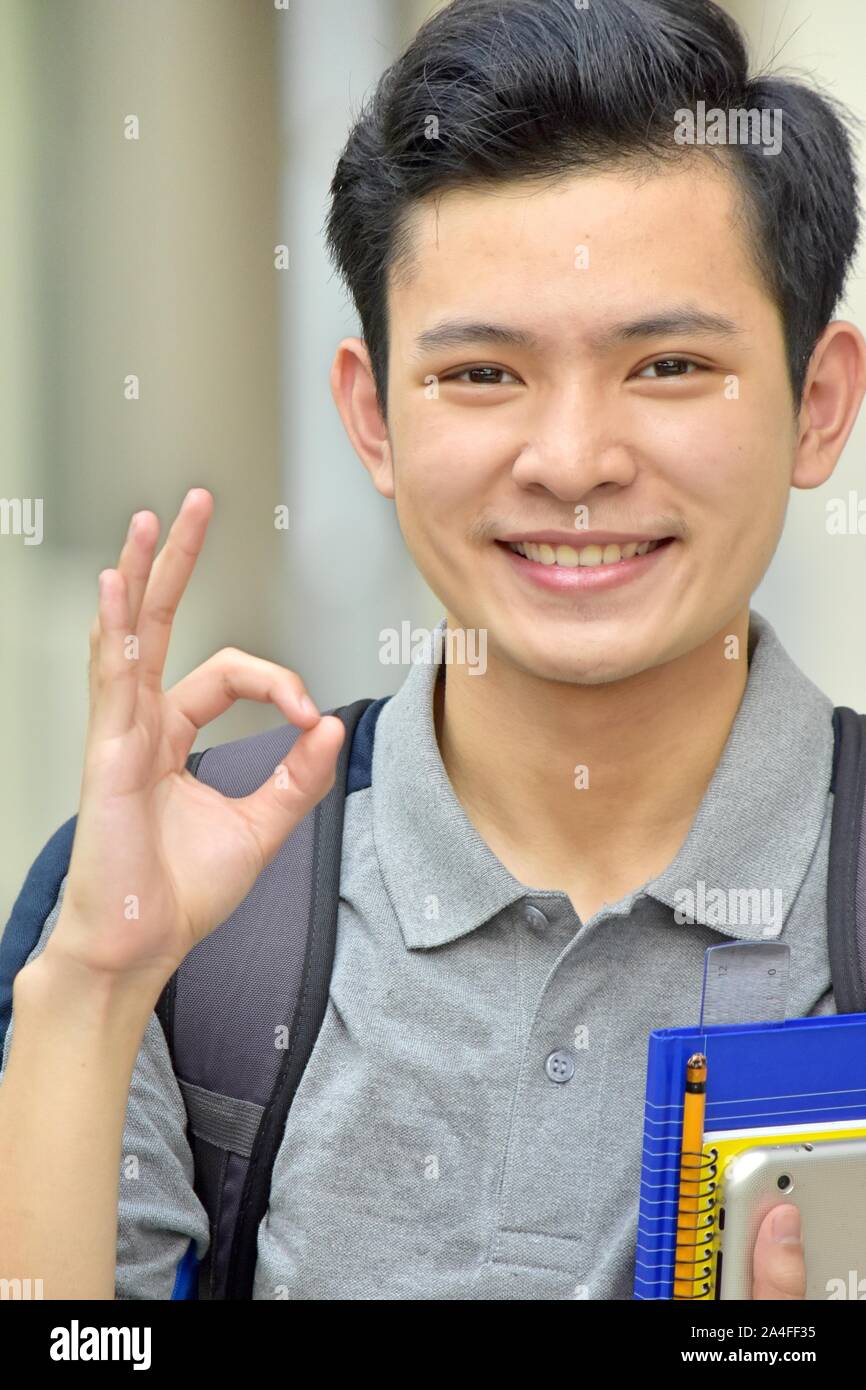 An Okay Boy Student Stock Photo - Alamy
