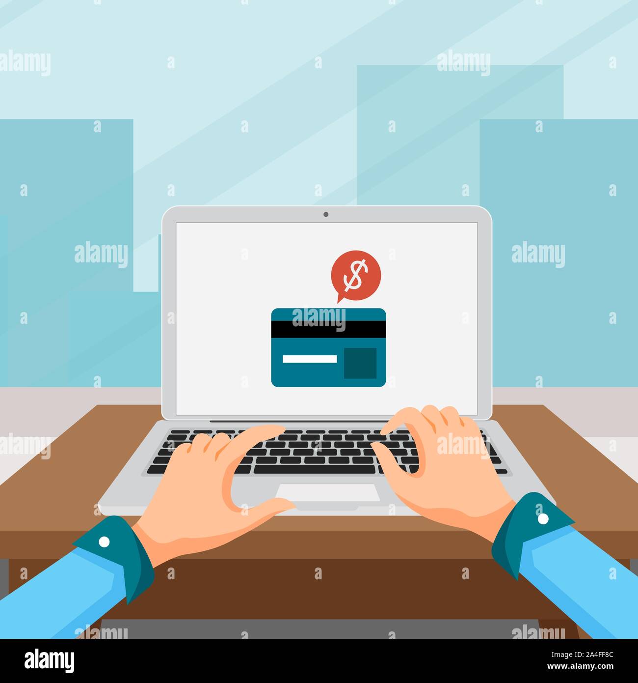 Person paying online Stock Vector Images - Alamy