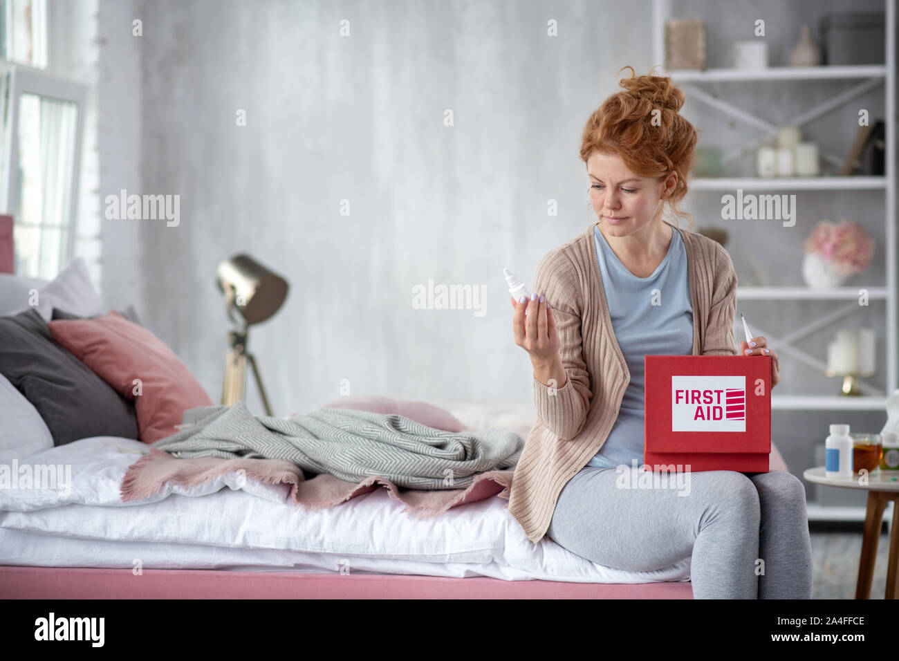 Woman first aid kit hi-res stock photography and images - Alamy