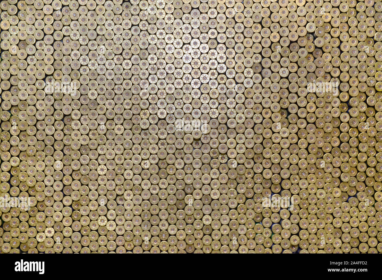 Pattern of 12 gauge cartridges for shotgun bullets. Shells for hunting ...