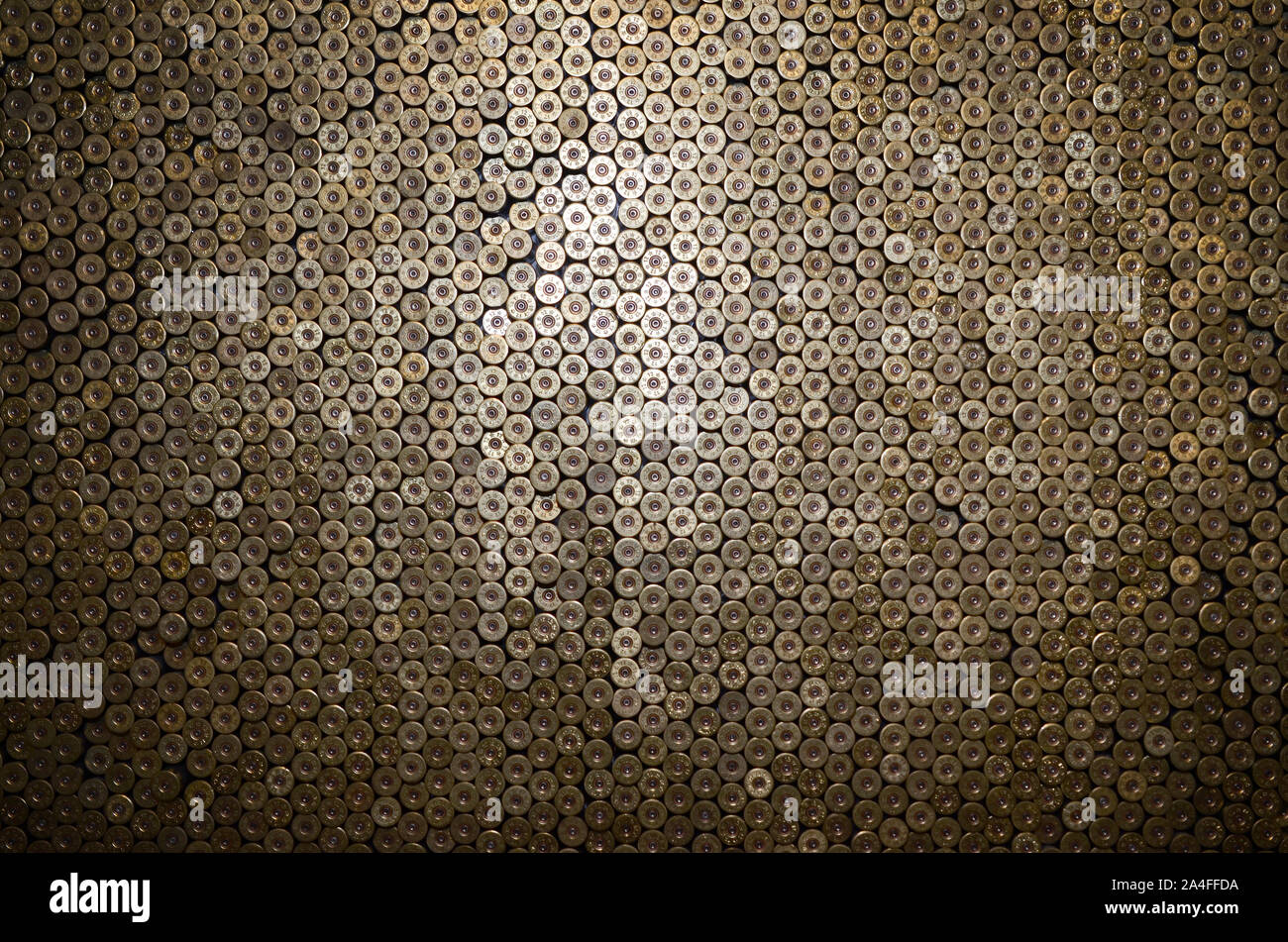 Pattern of 12 gauge cartridges for shotgun bullets. Shells for hunting ...