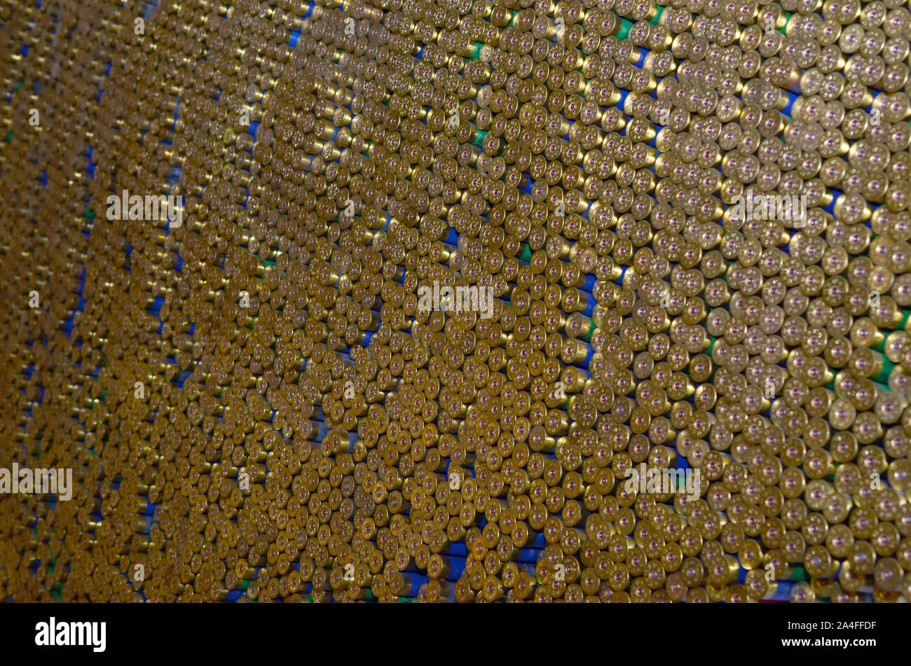 Pattern of 12 gauge cartridges for shotgun bullets. Shells for hunting ...