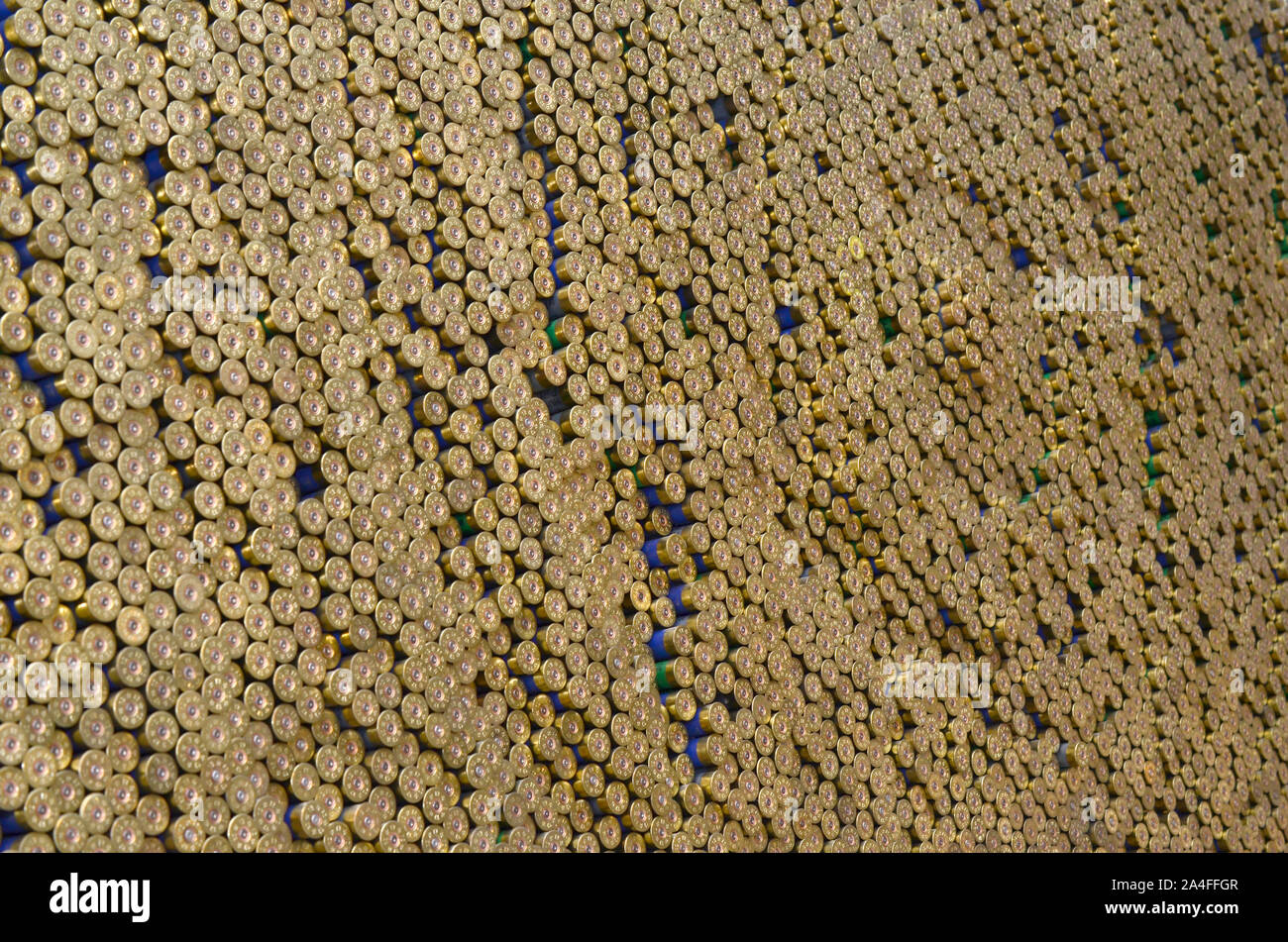 Pattern of 12 gauge cartridges for shotgun bullets. Shells for hunting ...