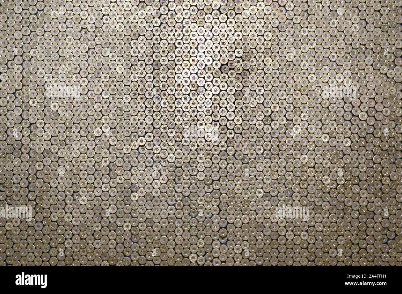 Pattern of 12 gauge cartridges for shotgun bullets. Shells for hunting ...