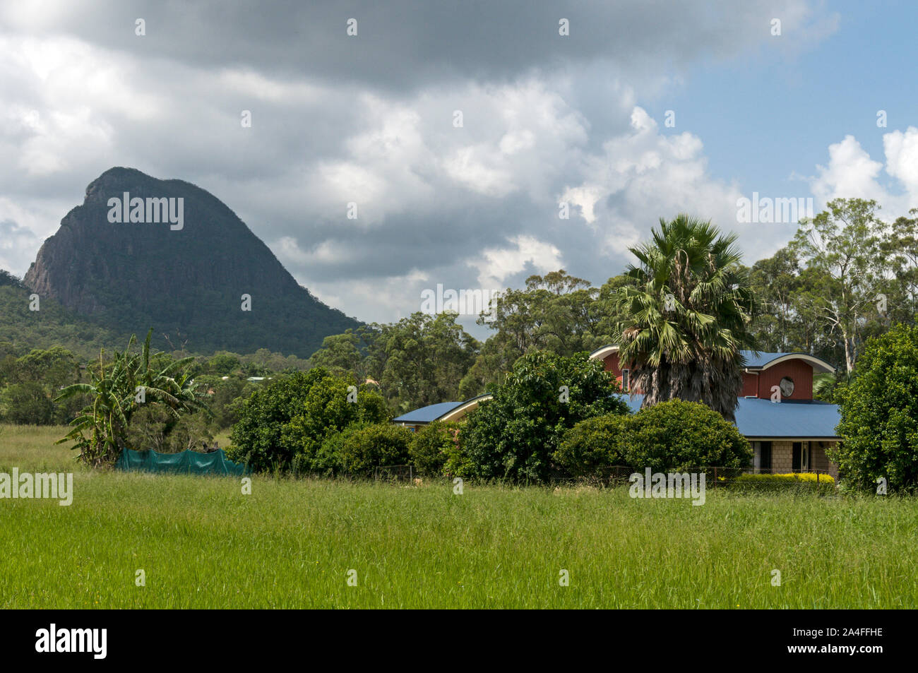 Mount Tibrogargan at 364 metres high is part of the Glass House ...
