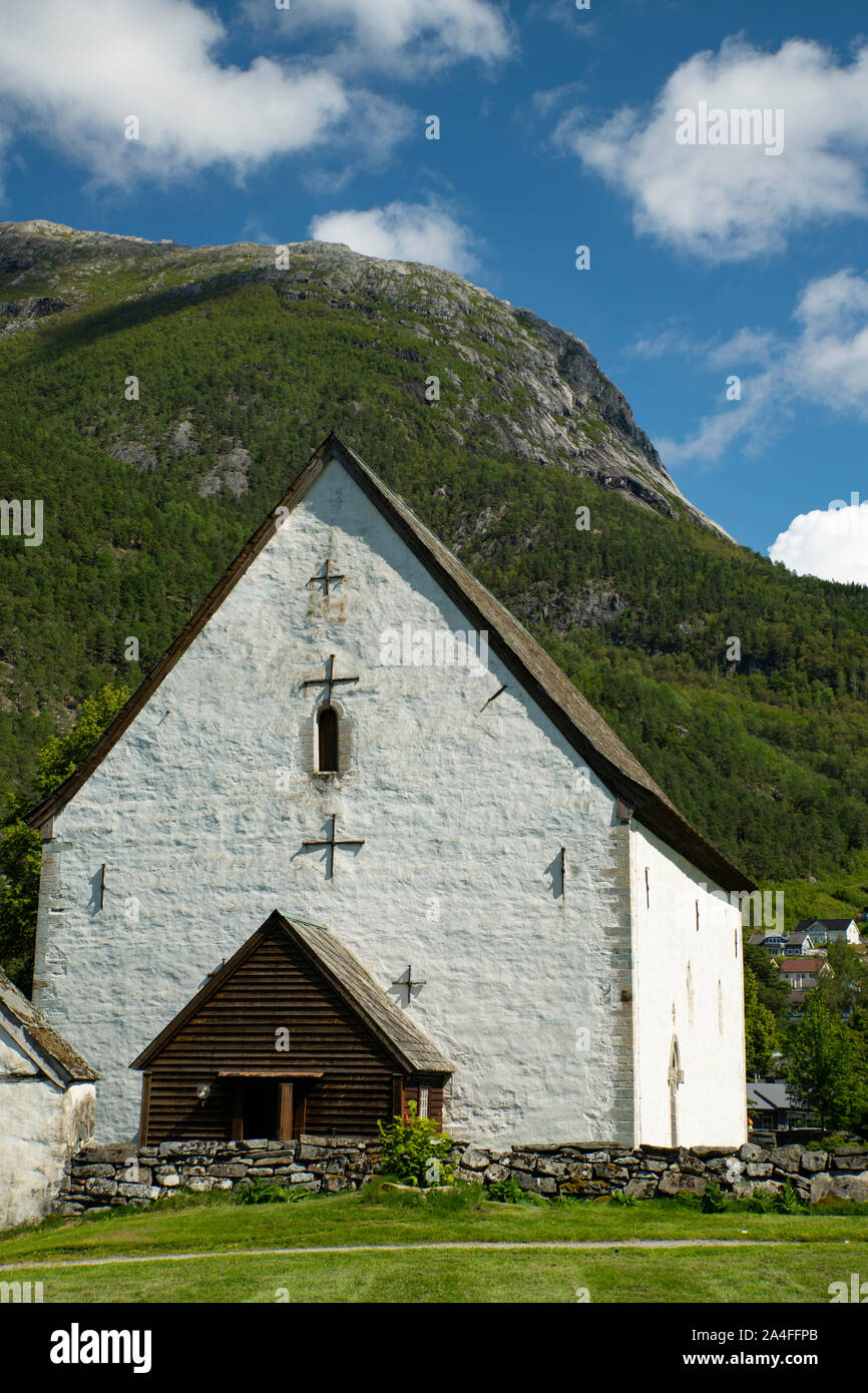 The Kinsarvik Stone Church built in 1180, one of Norway’s oldest stone ...