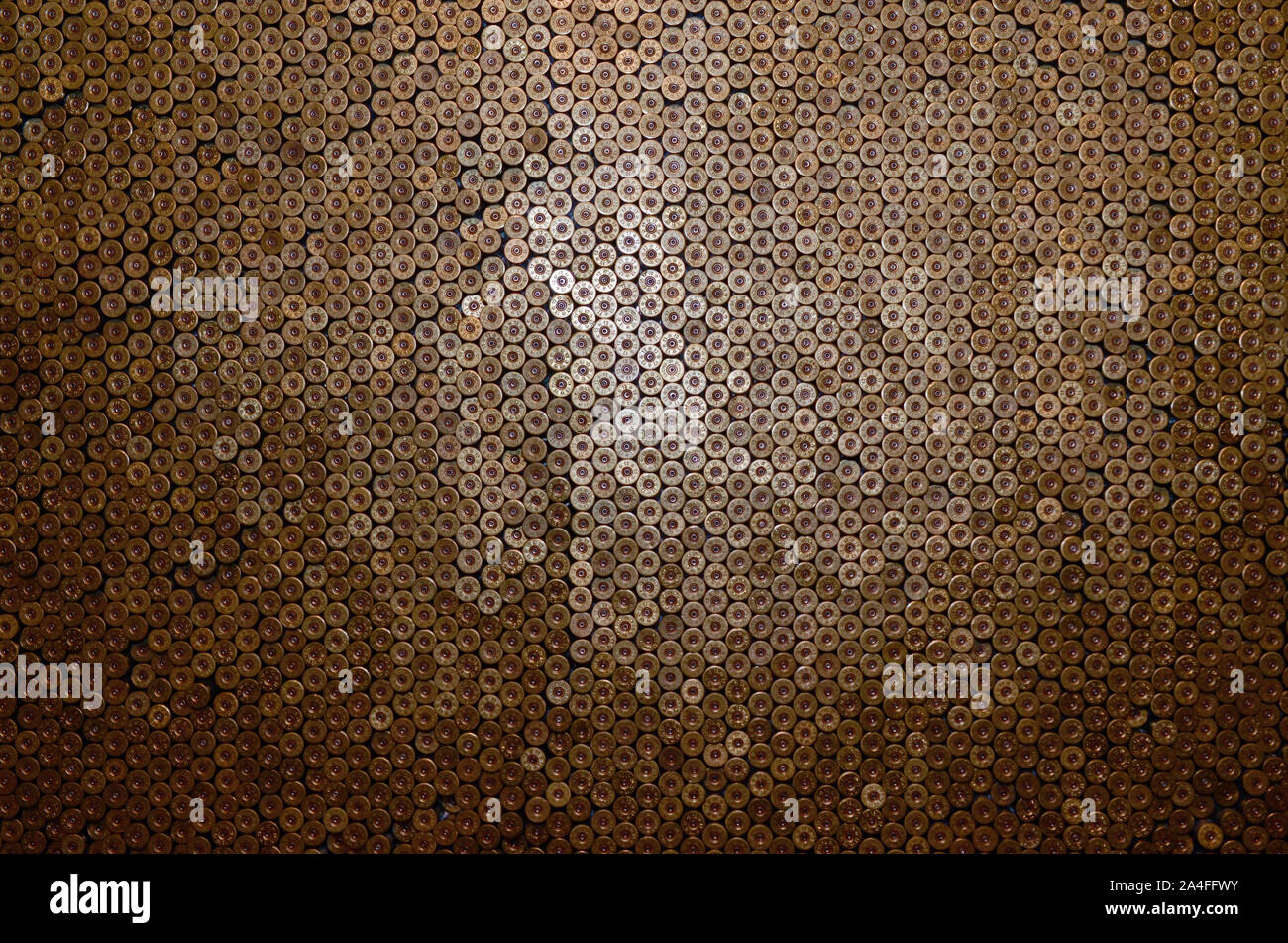 Pattern of 12 gauge cartridges for shotgun bullets. Shells for hunting ...