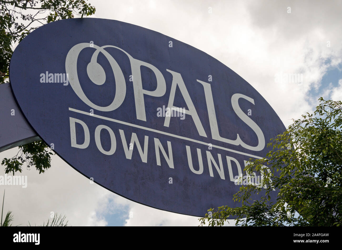 A large sign: Opals Down Under is a family business, specialising in ...