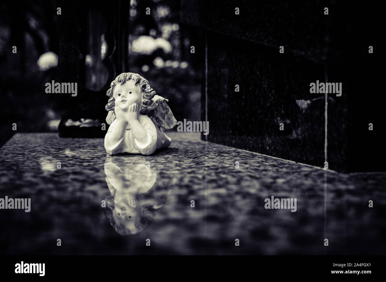 white angel decoration dramatic concept Stock Photo - Alamy