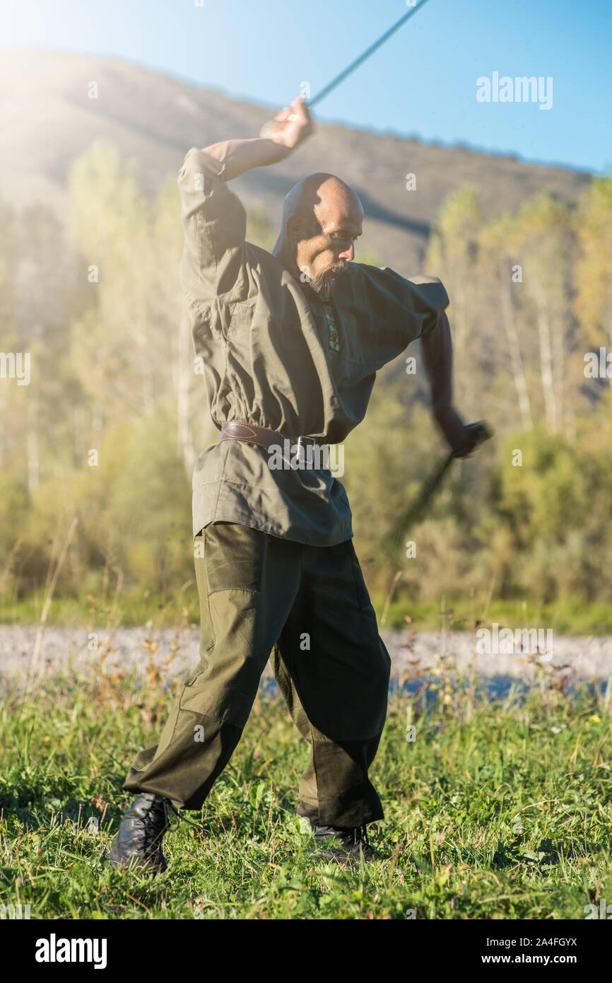 Young man with traditional altai costume hi-res stock photography and ...
