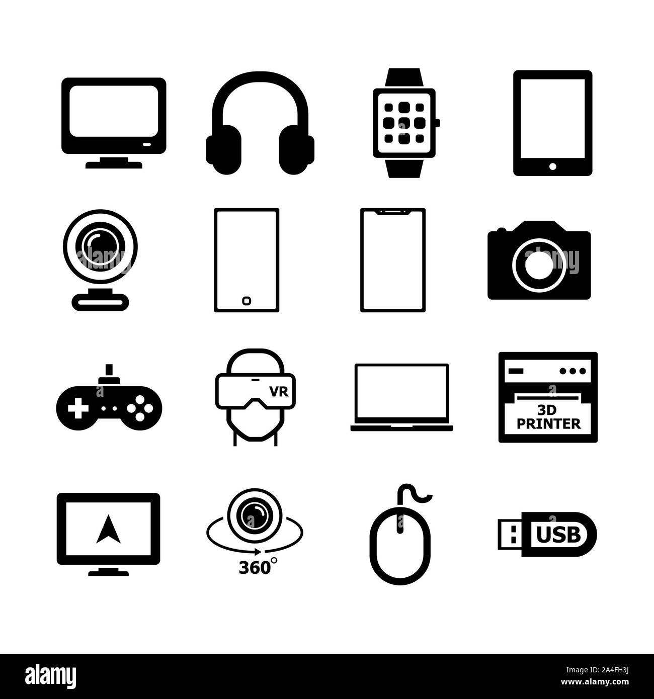 Gadget Icon set Stock Photo - Alamy