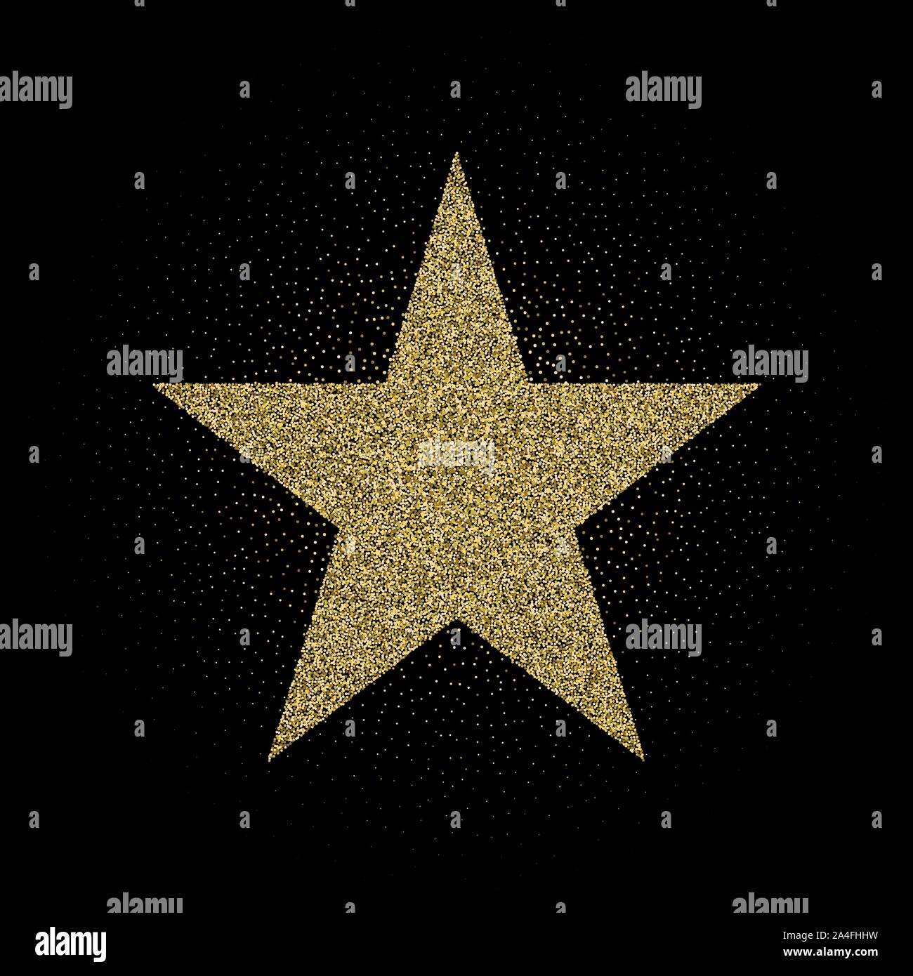Glitter texture. Golden star. Vector illustration for cards, posters ...