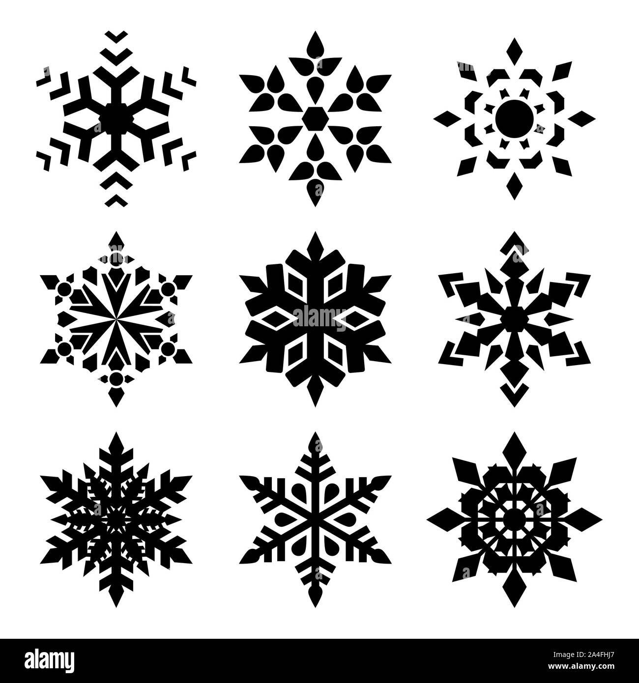 Snowflakes flower Black and White Stock Photos & Images - Alamy