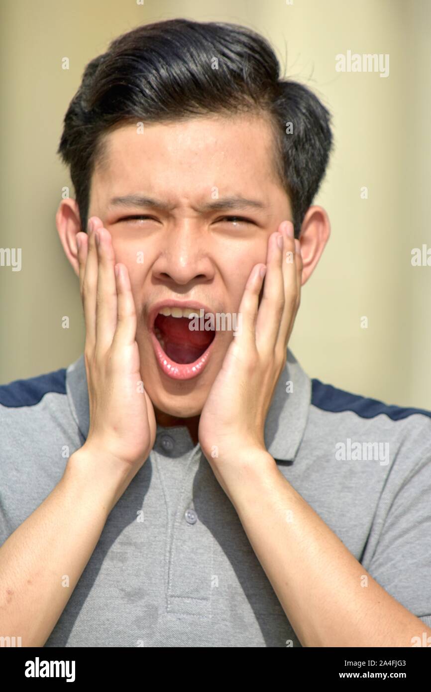 Shocked Young Diverse Person Stock Photo - Alamy