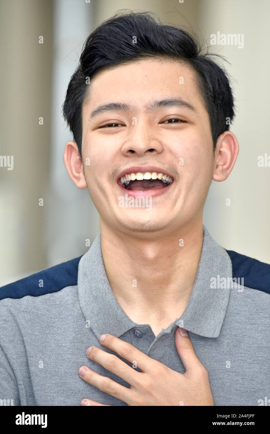 Laughing Filipino Boy Teenager Stock Photo - Alamy