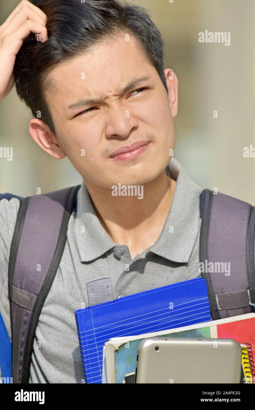 Confused College Diverse Student Stock Photo - Alamy