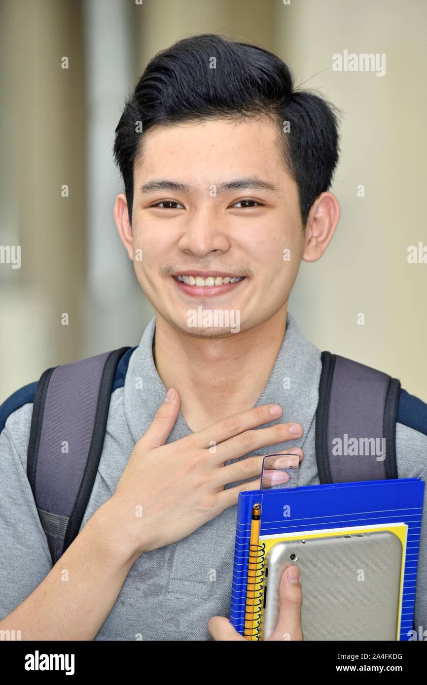 Male Student And Appreciation Stock Photo - Alamy