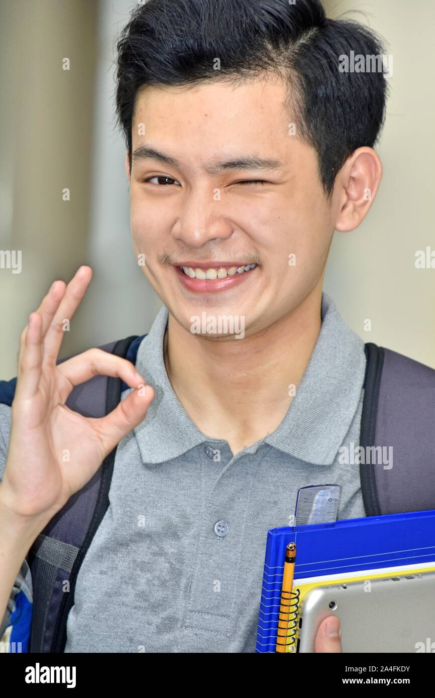 Male student sign hi-res stock photography and images - Alamy